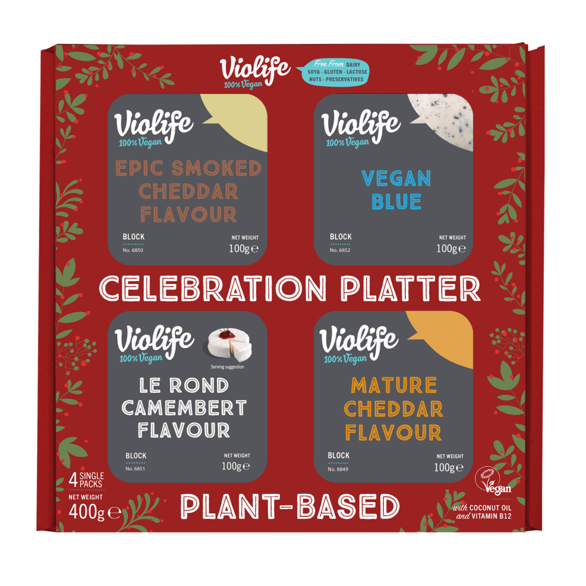 Plato de celebración de Violife con queso azul vegano "nuevo en el ...